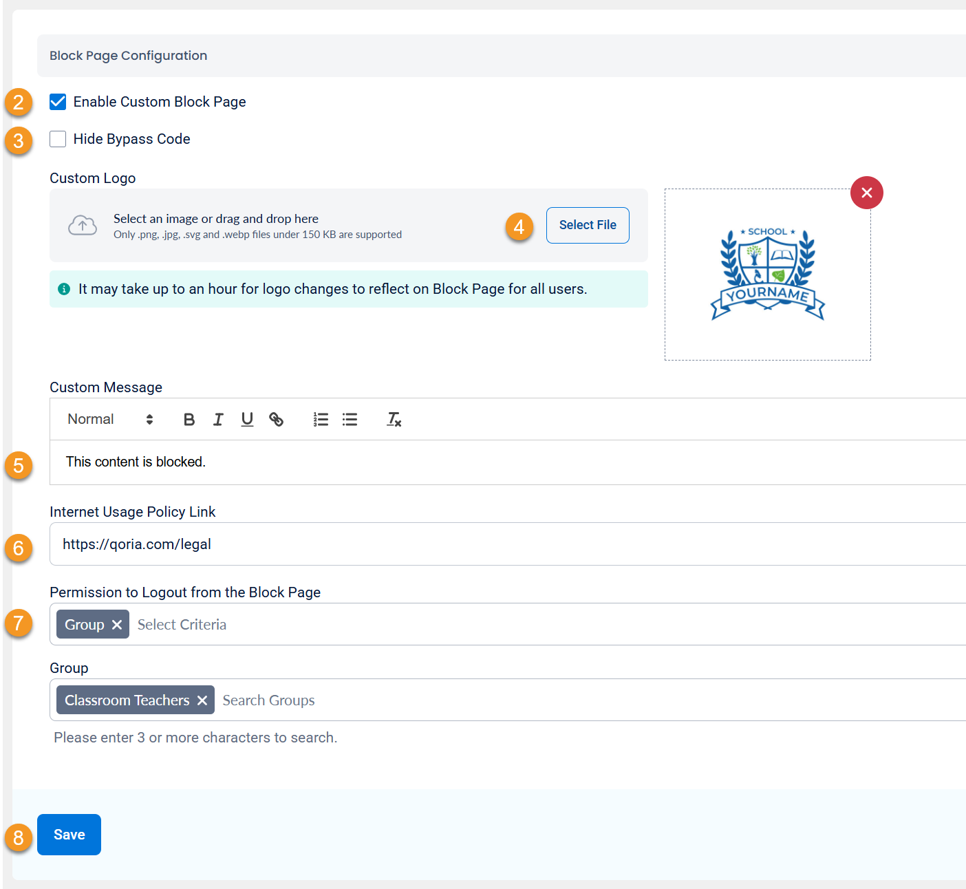 Configure a Block Page – Linewize Filter